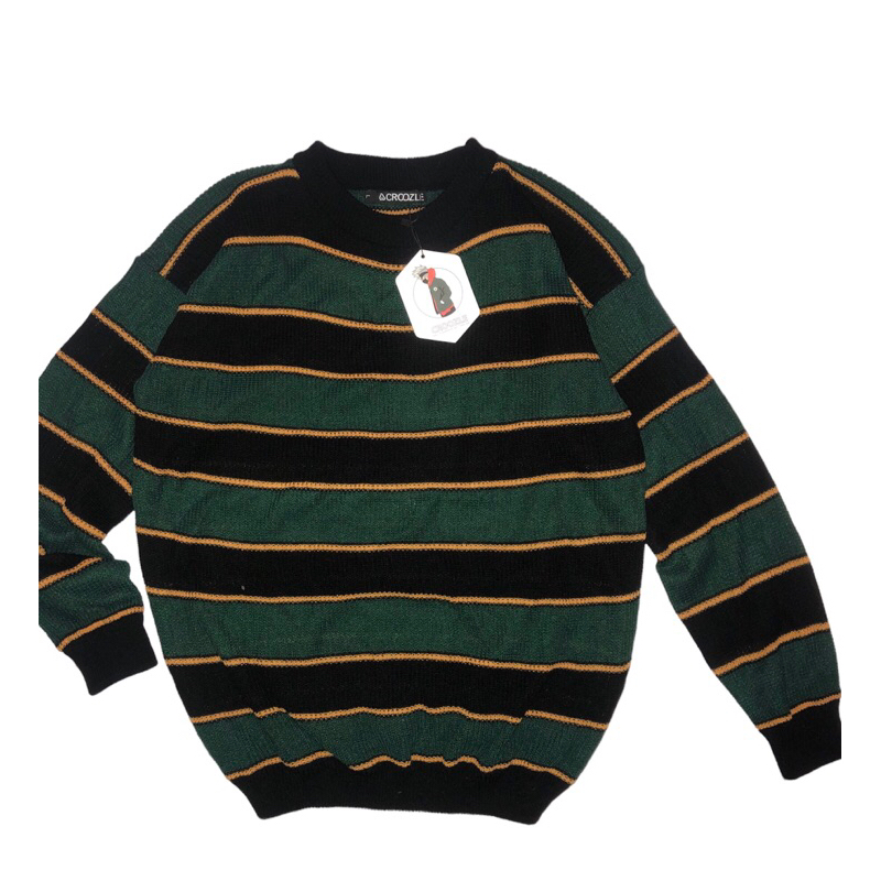 Jual KNITWEAR STRIPE - SWEATER RAJUT - BAHAN RAJUT- sweater vintage ...
