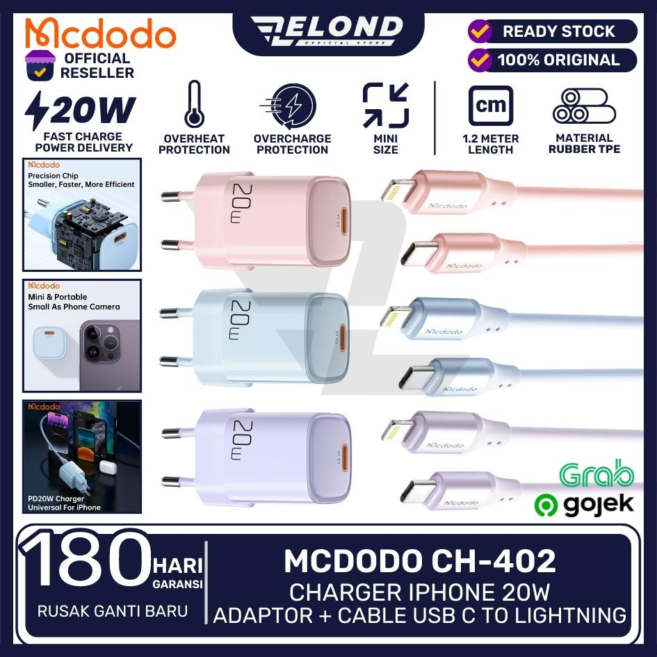 Jual MCDODO Charger iPhone 20W USB C to Lightning PD Fast Charging CH ...