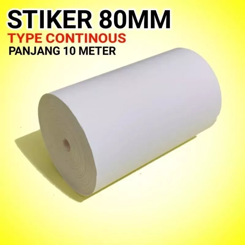 Jual 80MM THERMAL STICKER KERTAS CONTINOUS LABEL CETAK RESI | Shopee ...