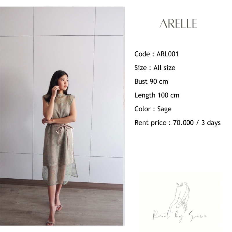 Jual SEWA / RENTAL DRESS KONDANGAN ARELLE ARL001 | Shopee Indonesia