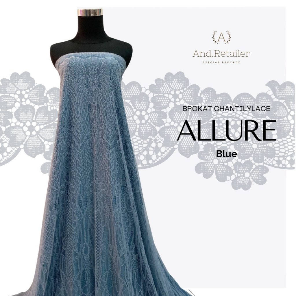 Jual Bahan Kain Brokat Chantily Santily ALLure Semi France Per panel ...