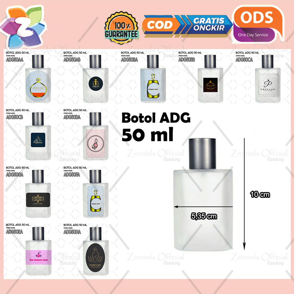 Jual Stiker Botol Parfum ADG 50 ml Parfume Sticker Label Custom Aqua ...