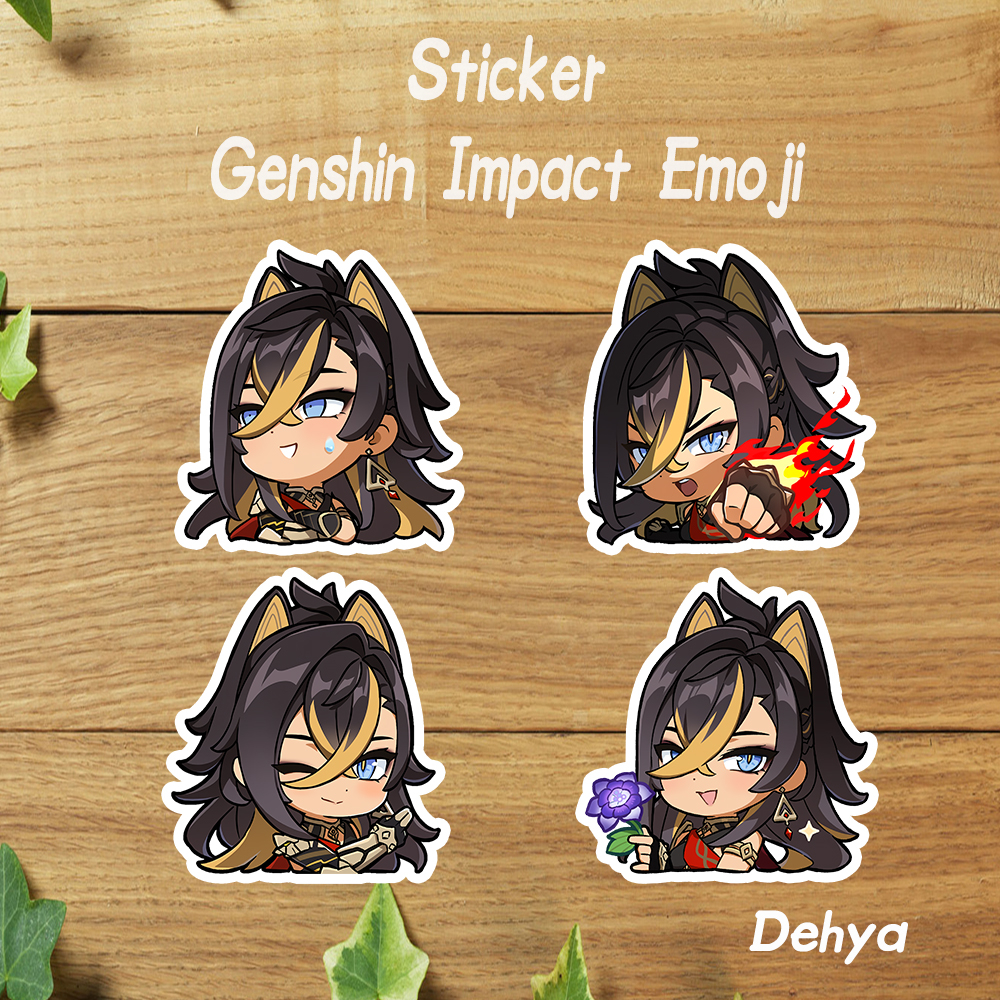 Jual Stiker Genshin Impact Emoji Sticker Vinyl / Sticker Set Genshin ...