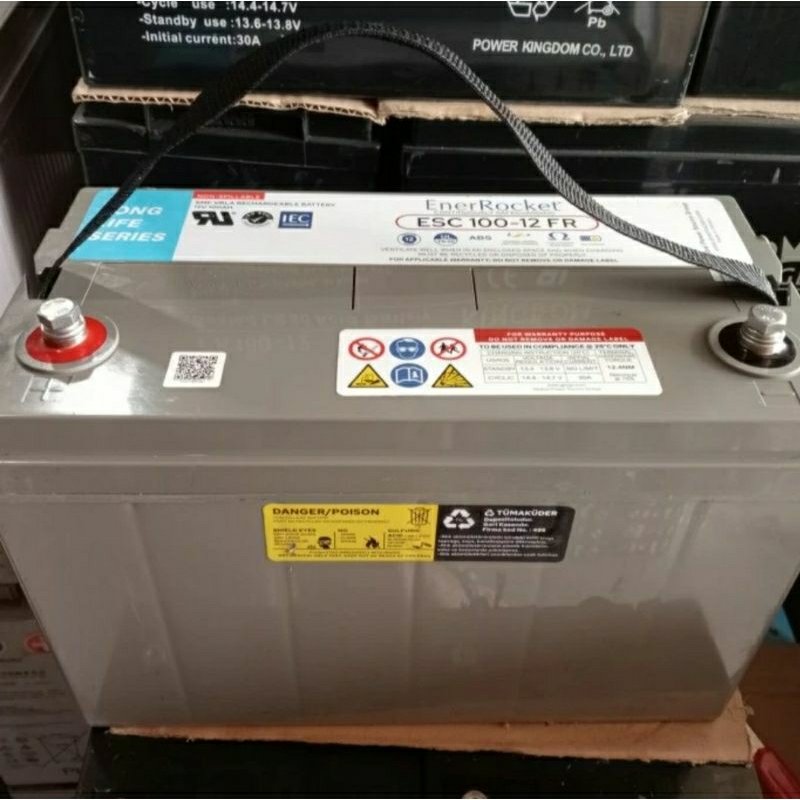 Jual BATTERY VRLA ENER ROCKET 12VOLT-100AH GOOD PERFORMANCE | Shopee ...