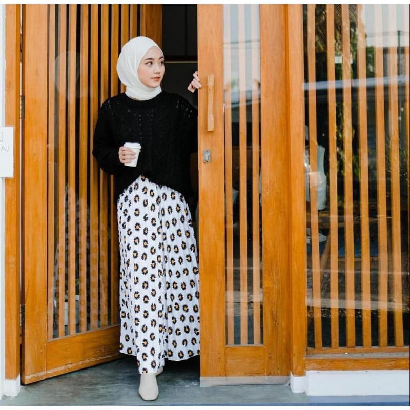 Jual ROK PLISKET PREMIUM MOTIF BUNGA MELATI LILY DAILY // ROK PLISKET ...