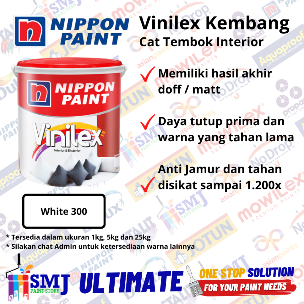 Jual Cat Tembok Interior NIPPON PAINT VINILEX 5000 Kembang Putih ...