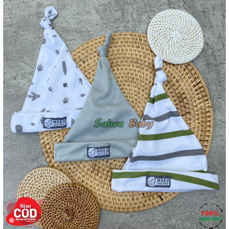Jual Nanaku Baby - Isi 3 PCS Kupluk Bayi Baru Lahir Topi Bayi Baru ...