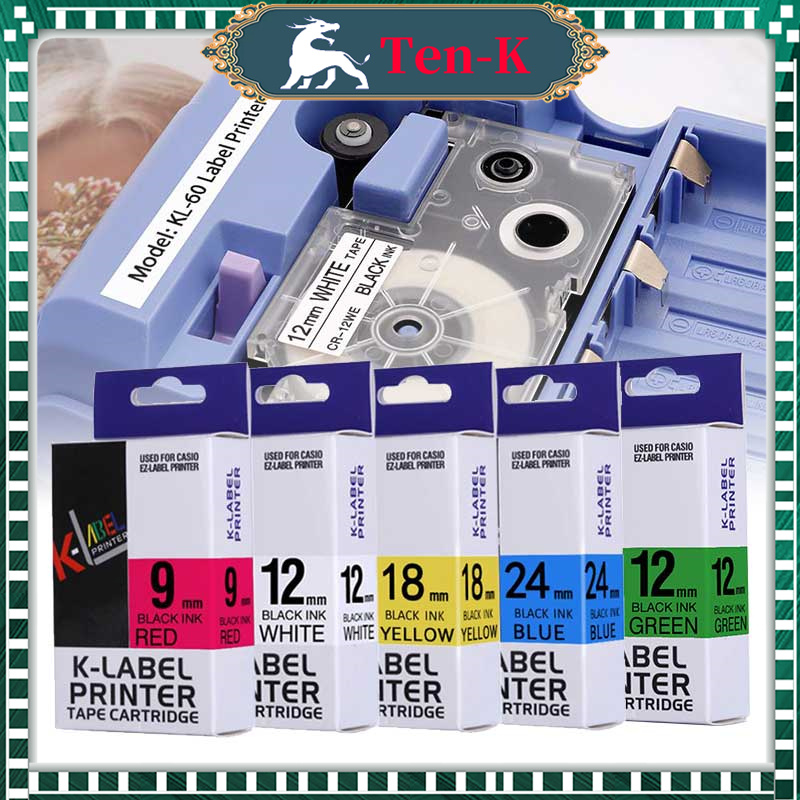 Jual EZ Label Tape Casio 12mm Compatible XR Tape XR12WE XR12YW | Shopee ...