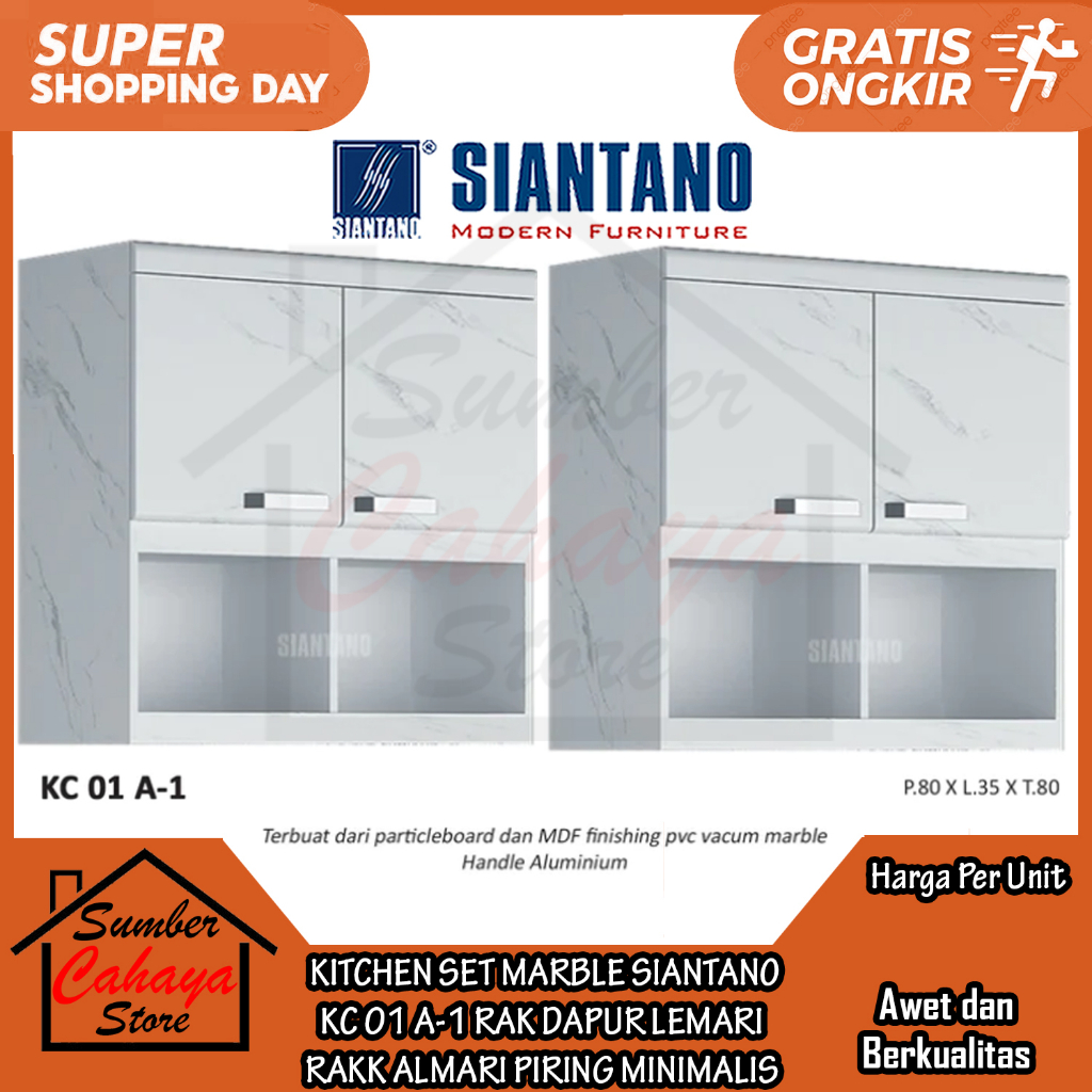 Jual [Kargo] KITCHEN SET SIANTANO KC 01 A-1 RAK DAPUR GANTUNG TEMPEL ...