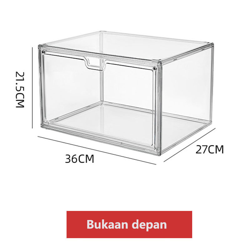 Jual Kotak Sepatu Premium Ukuran Besar Plastic Sneaker Stackable ...