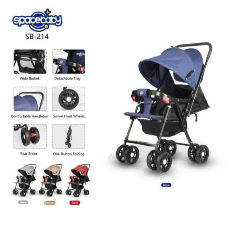 Jual Stroller space baby SB-214 | stroller dua arah | kereta dorong ...