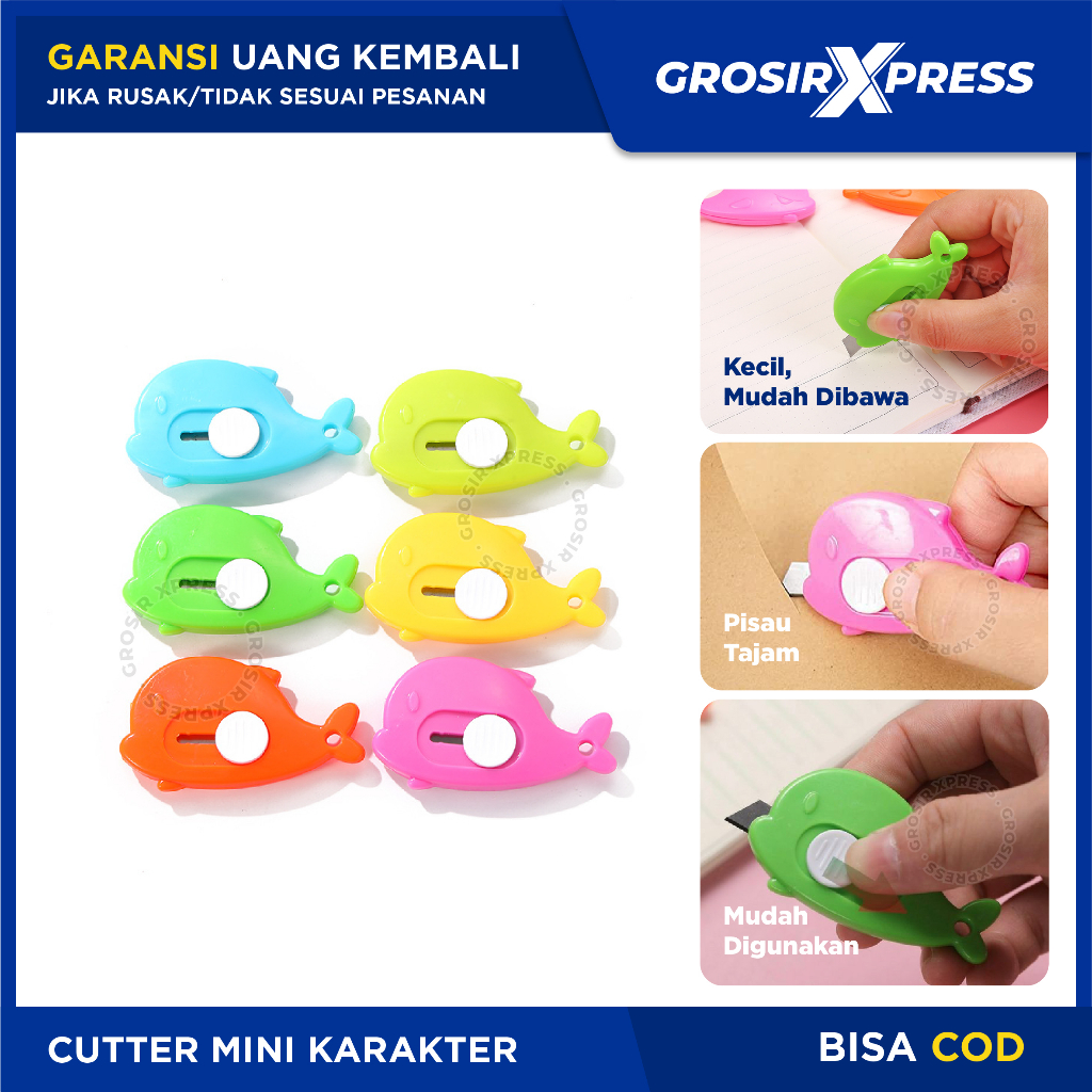 Jual Cutter Mini Kater Kecil Pisau Karakter Pemotong Perobek Kertas ...
