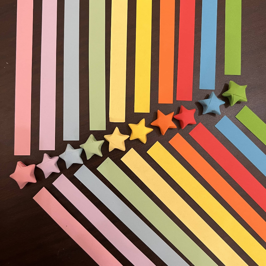 Jual Paket 11 Warna 550 lembar Kertas Bintang Star Paper Hidden Love ...