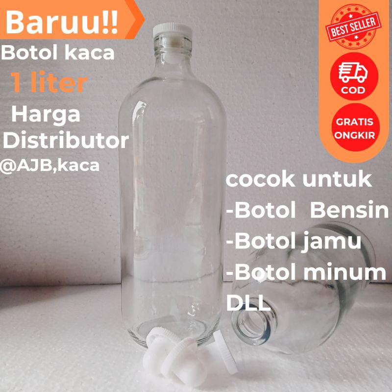 Jual Botol kaca 1 liter | Shopee Indonesia