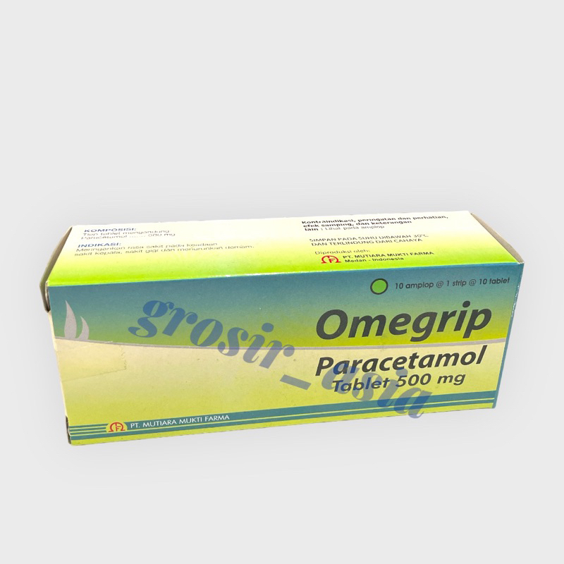Jual Omegrip Paracetamol Tablet 1 Box Isi 10 Strip | Shopee Indonesia