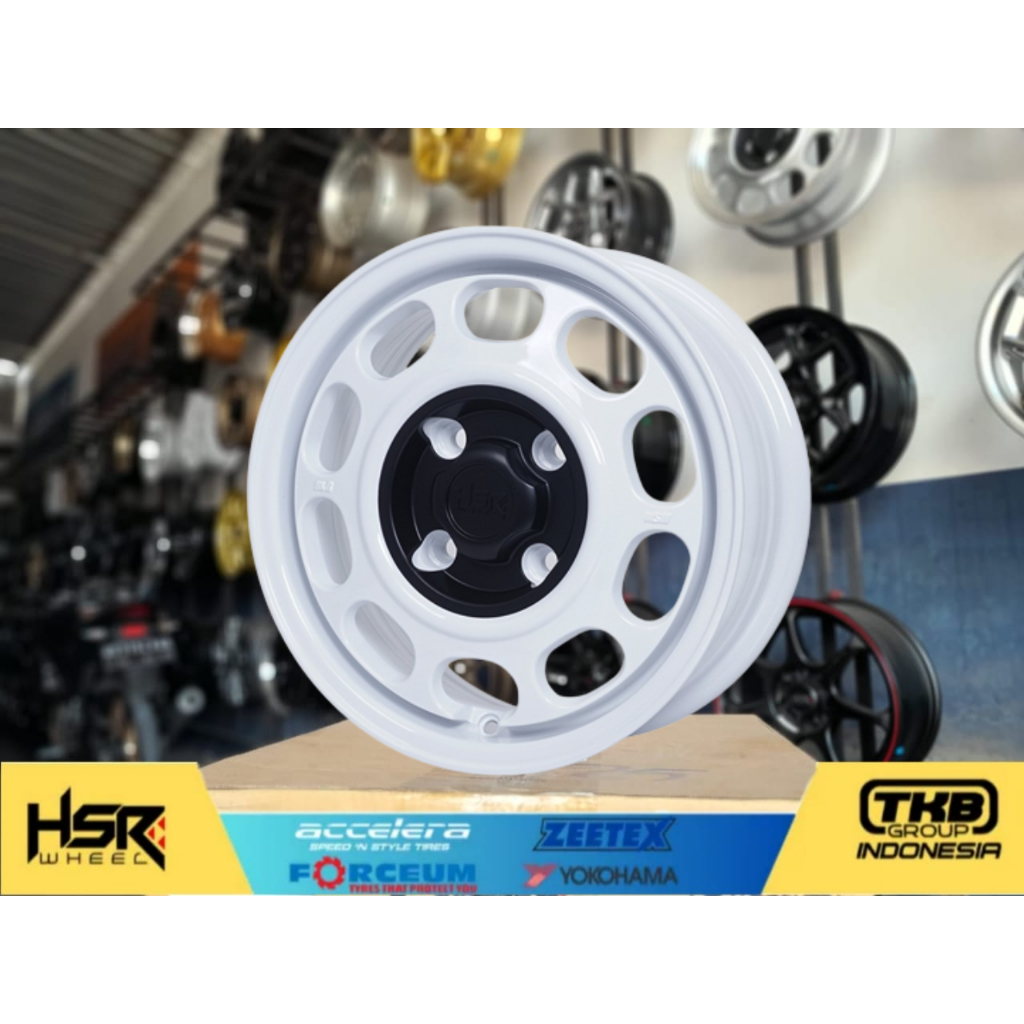 Jual velg model kaleng ring14 hsr klg r14 warna putih baut 4x100 untuk ...