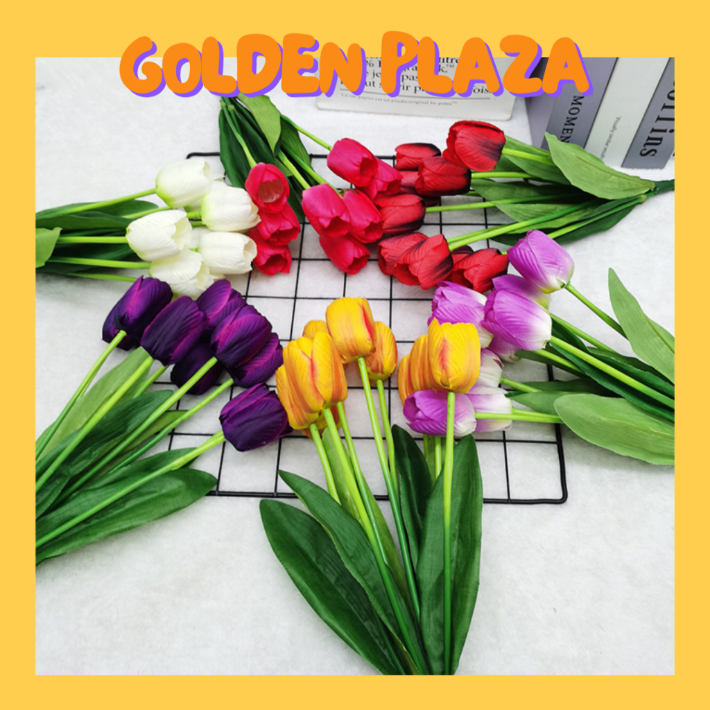 Jual BUNGA TULIP HIAS 9 KUNTUM BUNGA ARTIFICIAL DEKORASI RUMAH BG21 ...