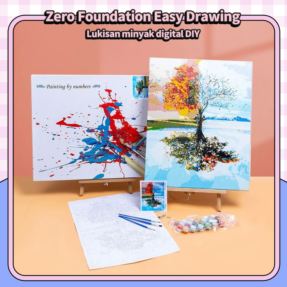 Jual 【 30x30cm 】Canvas Paint By Number Kit Digital Oil Painting DIY ...