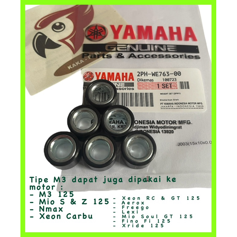 Jual ROLLER SET MIO M3 roller soul GT125 MIO M3 S Z SOUL GT FINO FI ...
