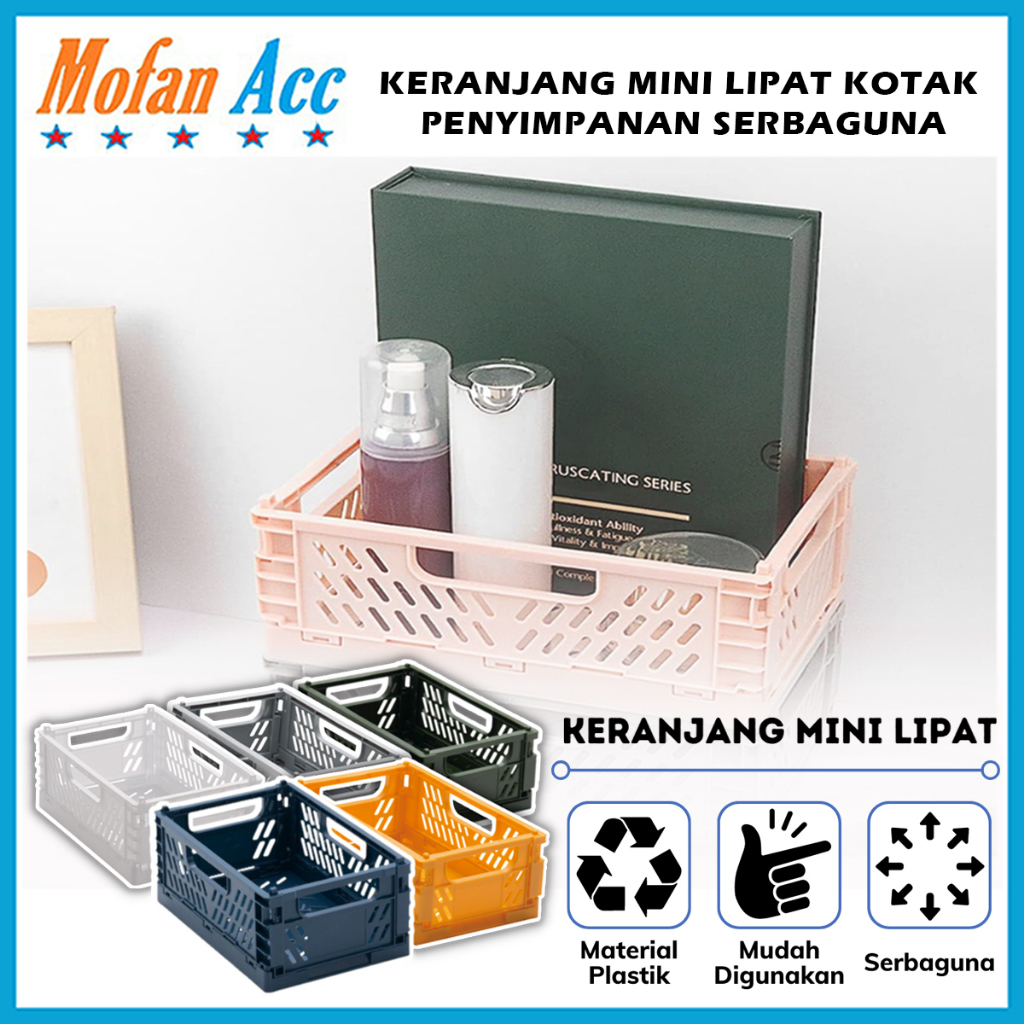 Jual Keranjang Mini Lipat Serbaguna / Kotak Penyimpanan Aksesoris ...