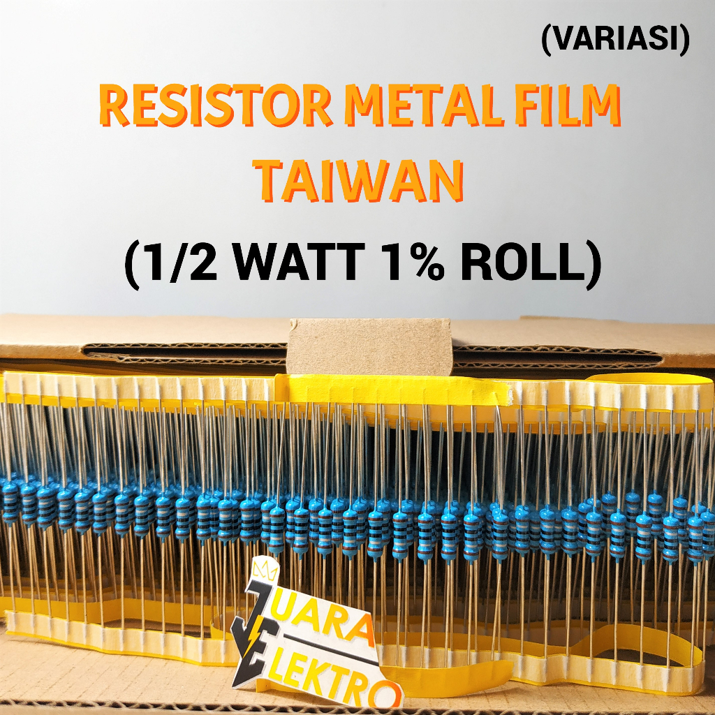 Jual (10 PCS) RESISTOR 1/2 Watt 1% ROLL METAL FILM | Resistor Setengah Watt R TAIWAN | Shopee ...