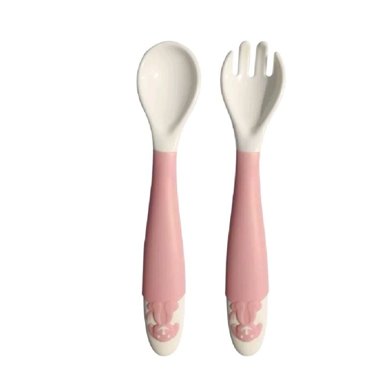 Jual Baby Safe Bendable Spoon & Fork / Sendok Makan Bayi B348 | Shopee ...
