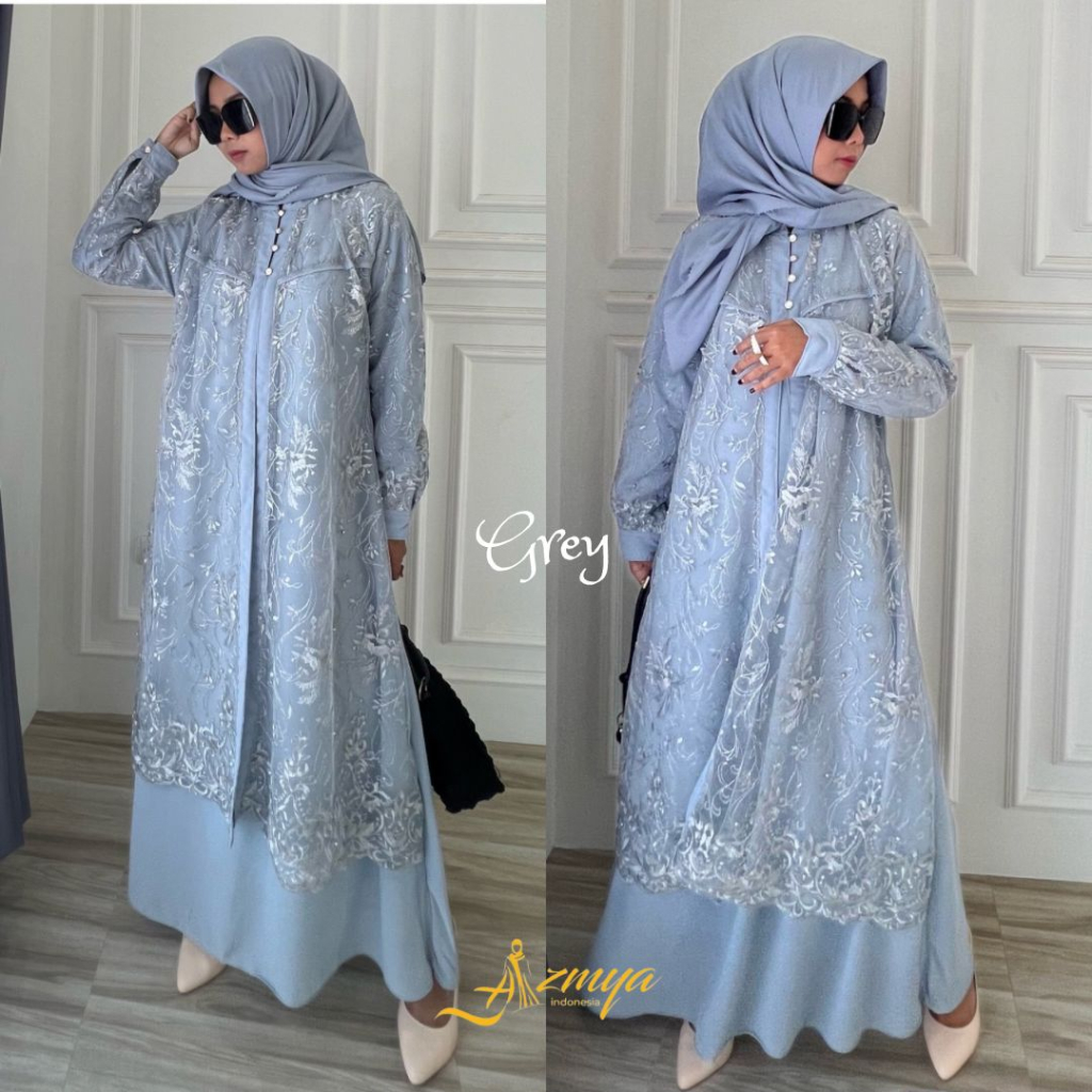 Jual HAYYA MAXY DRESS - Gamis Ceruty Babydoll Mix Brokat - Kondangan ... Jual HAYYA MAXY DRESS - Gamis Ceruty Babydoll Mix Brokat - Kondangan ...