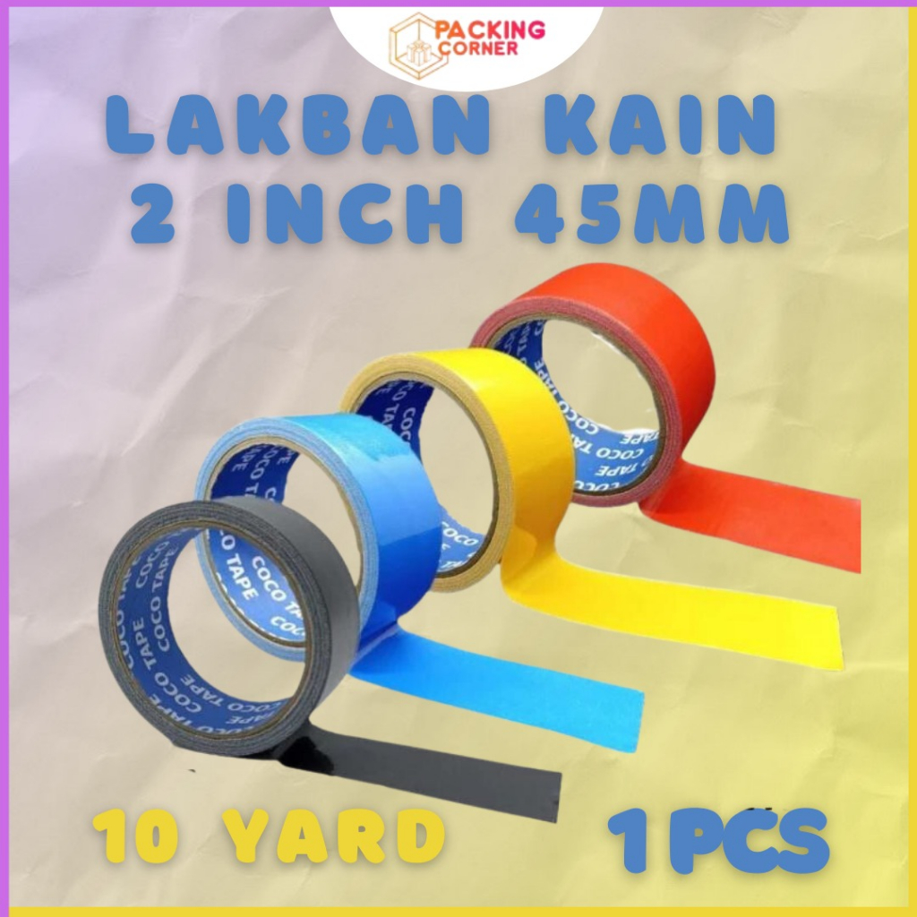 Jual Cloth Tape Lakban Isolasi Kain Linen Jilid Hitam 2 Inch 45mm 7 M ...