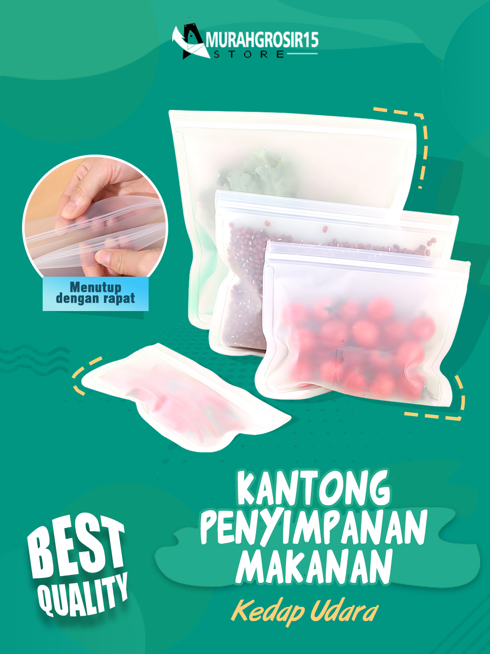 Jual Kantong Makanan Ziplock Food Grade Menjaga Kesegaran Dan Higienis ...