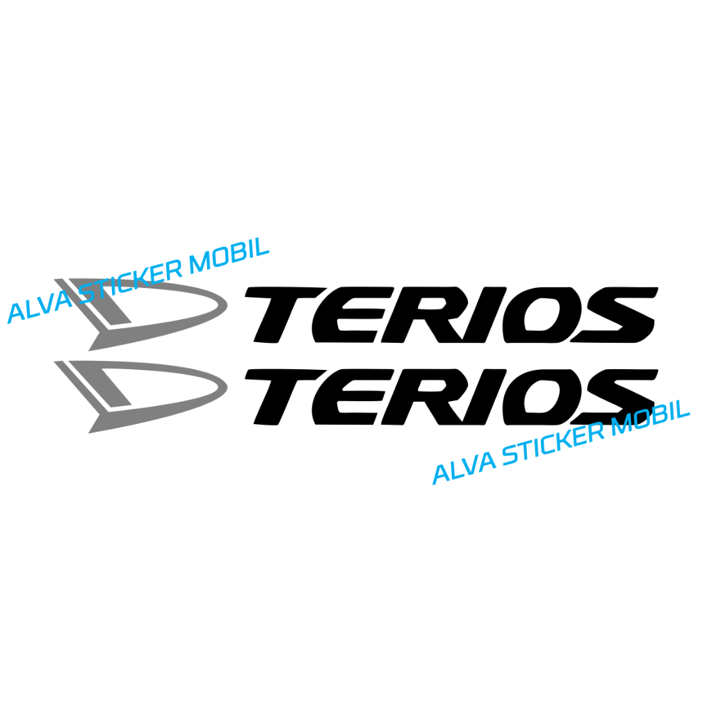 Jual sticker terios cutting stiker mobil daihatsu terios old/new 2 buah ...