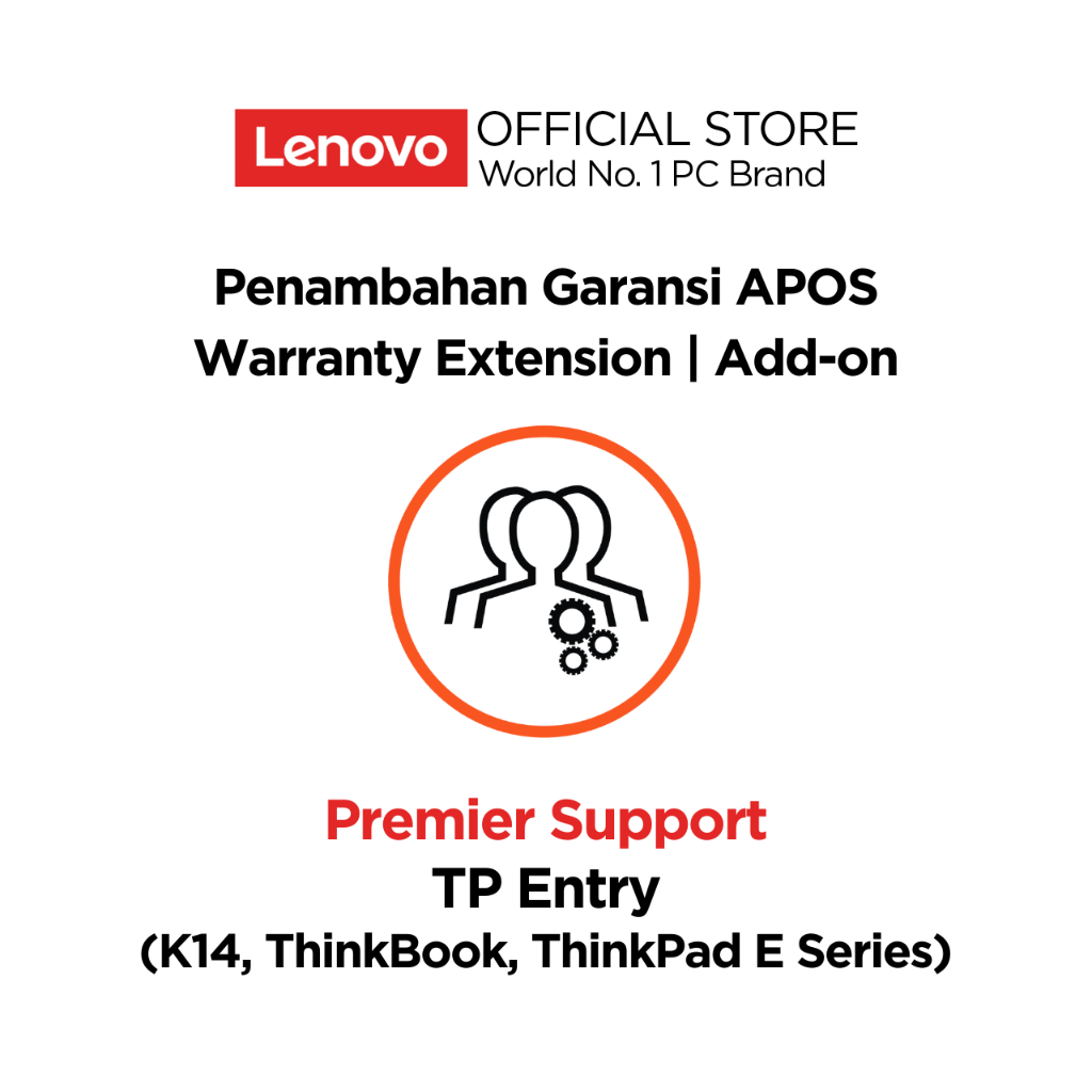 Jual Lenovo Warranty Add-on APOS TP Entry Premier Support Laptop K14, ThinkBook 14 13s 14s Yoga ...