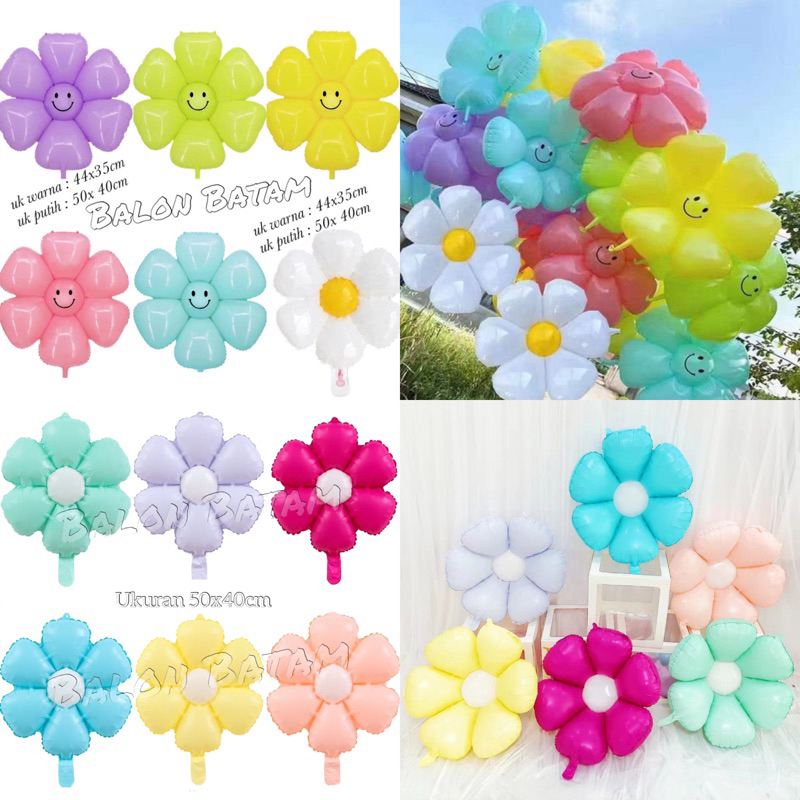 Jual Balon Foil Bunga Macaron 50x40cm / 44x35cm | Shopee Indonesia