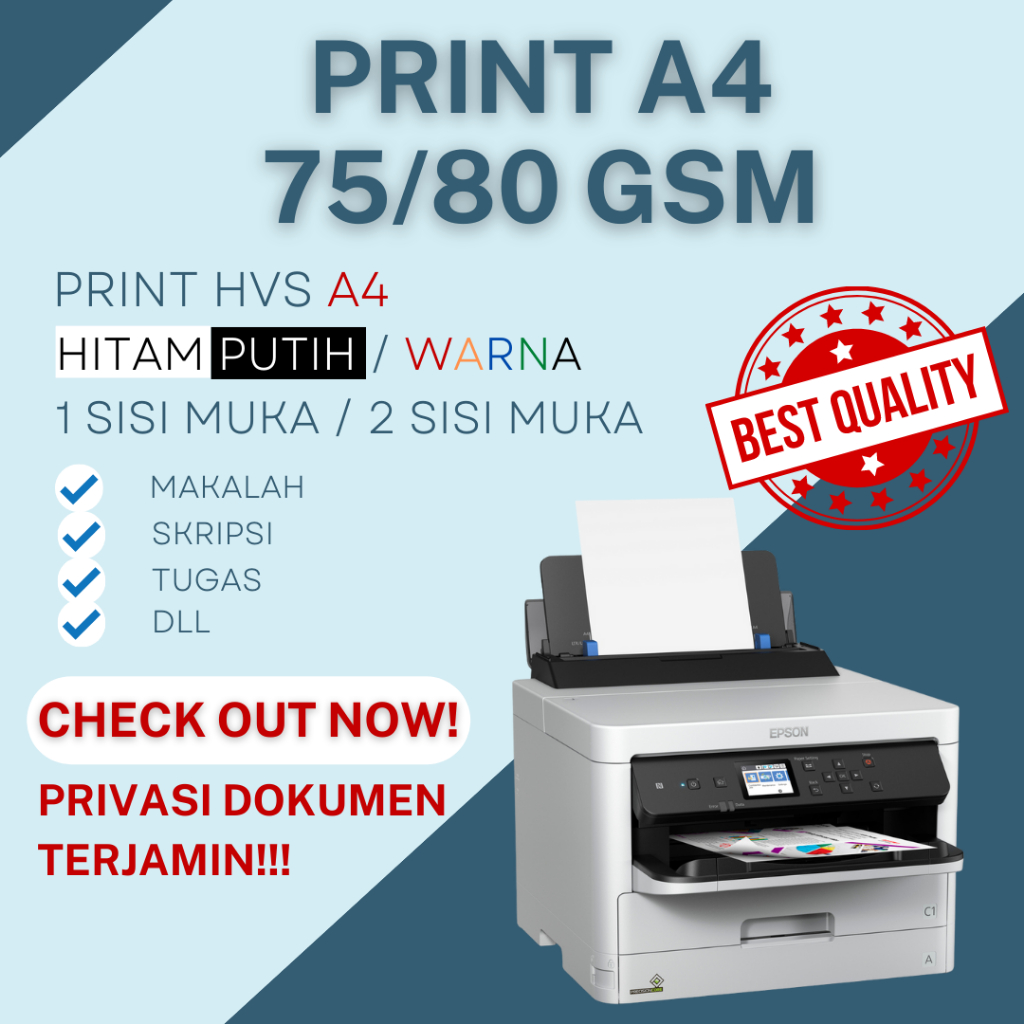 Jual Print A4 75 gsm / 80 gsm CETAK DOKUMEN MAKALAH, PROPOSAL, SKRIPSI ...