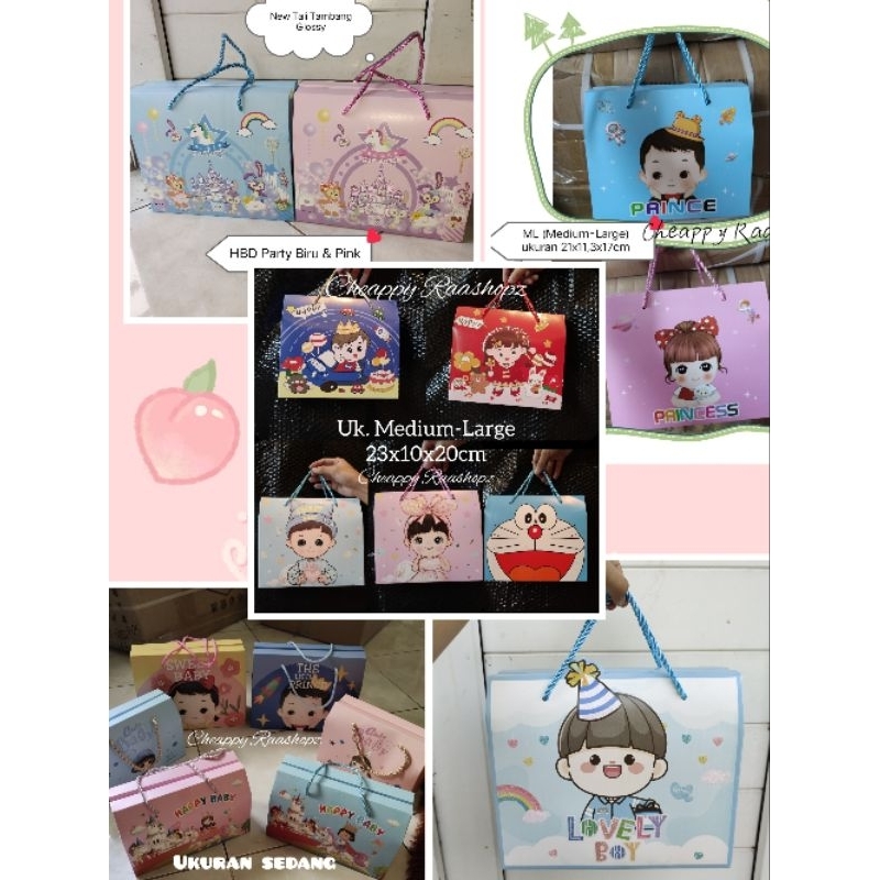 Jual Medium Box Souvenir Ulang Tahun Anak Goodie Bag Snack Ultah ...