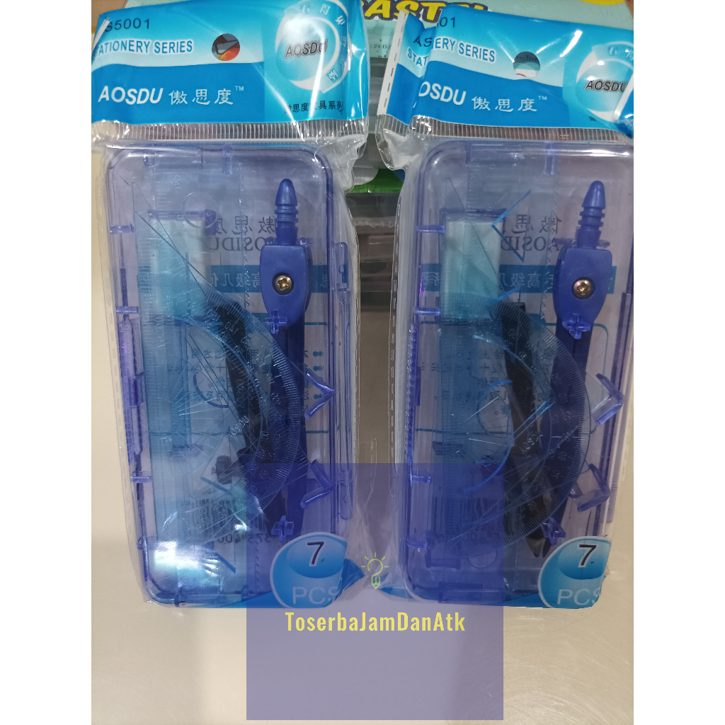 Jual Jangka Besi 1 set / jangka dan busur set / Penggaris Busur ...