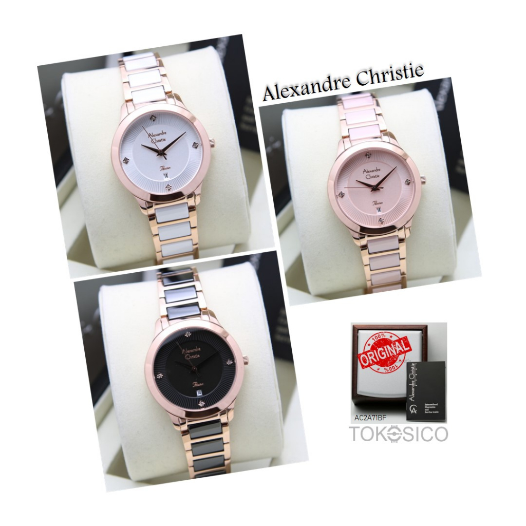 Jual Alexandre Christie ORIGINAL jam tangan wanita keramik AC 2A71 ...