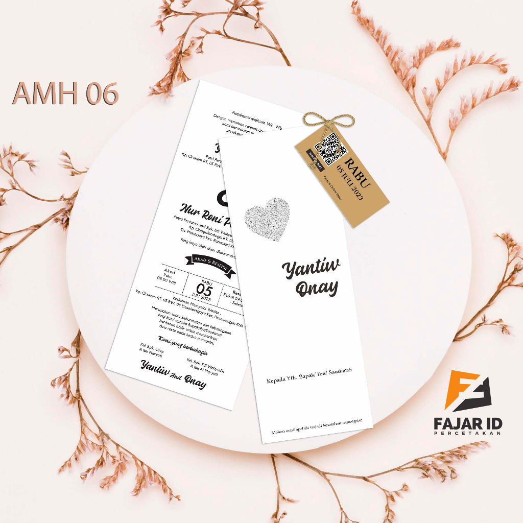 Jual Undangan Hang Tag Minimalis Elegan Mewah Terbaru - Undangan Viral ...