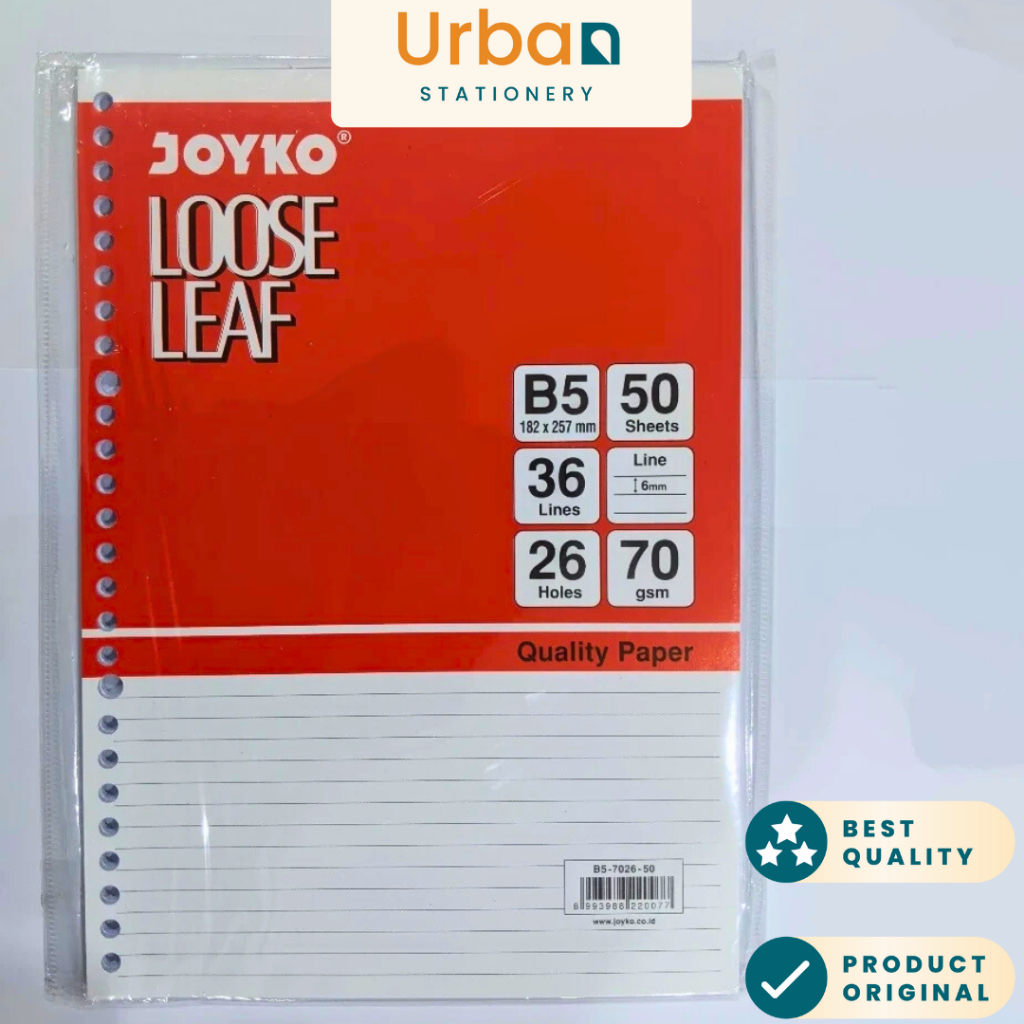 Jual Loose Leaf Kertas Isi File Binder Joyko B5 50lembar | Shopee Indonesia