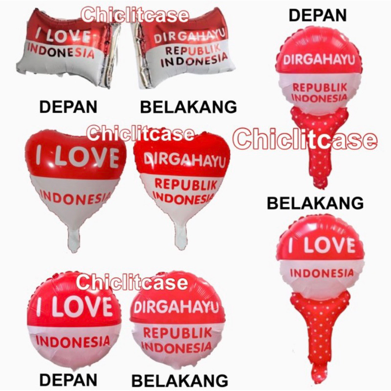 Jual Balon foil HUT RI/17 agustus/kemerdekaan RI/pentungan dirgahayu ...