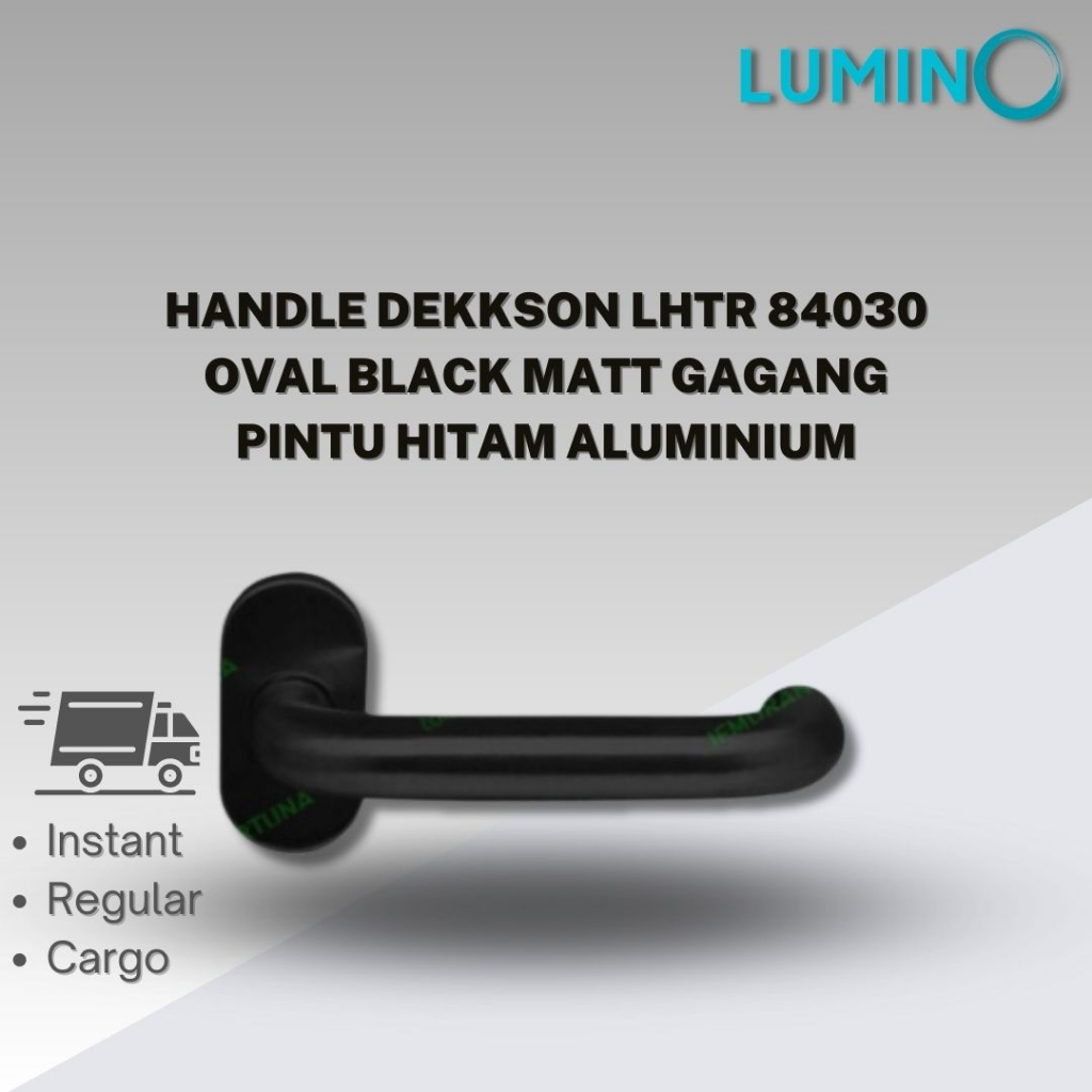 Jual Handle Pintu Dekkson LHTR 84030 Oval Matt Black Gagang Pintu ...