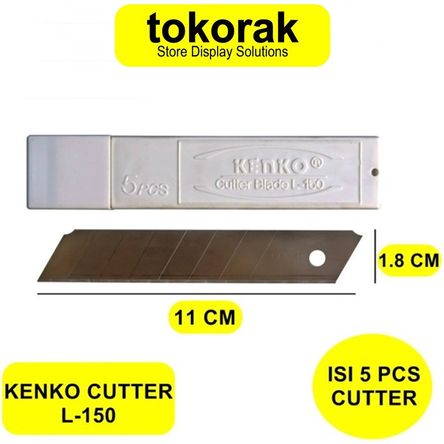 Jual ISI CUTTER KENKO BESAR L-150 REFILL KATER L150 BLADE L 150 CUTER L ...