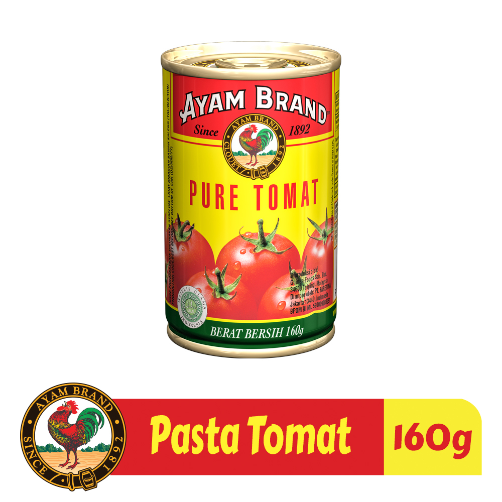 Jual Ayam Brand - Tomat Puree Kaleng 24 pcs 160gr | Shopee Indonesia