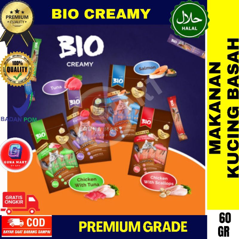Jual Bio Creamy 60 gr Snack Makanan Kucing Cat Food BIOCREAMY Tuna ...