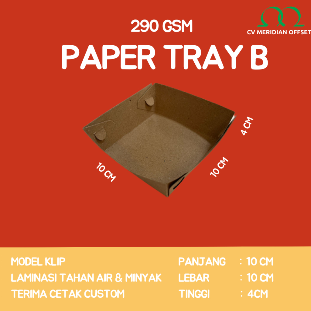 Jual Paper tray food wadah piring kertas box tempat burger kentang ...