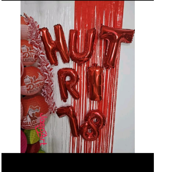 Jual Balon Huruf & Angka Merah HUT RI 78 | Shopee Indonesia