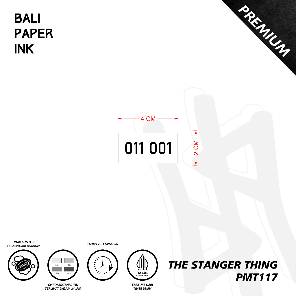 Jual Bali Paper Ink PMT117 The Stranger Thing Fruit Ink Tatto Temporary ...