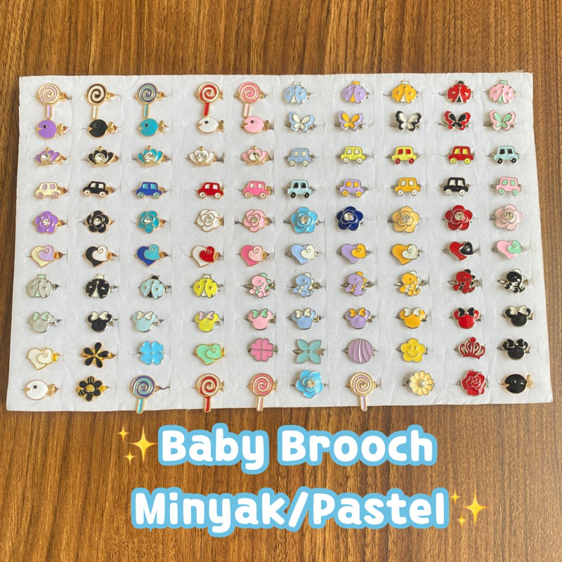 Jual PAKET USAHA 100Pcs Baby Brooch Bros Dagu pin jilbab peniti hijab ...