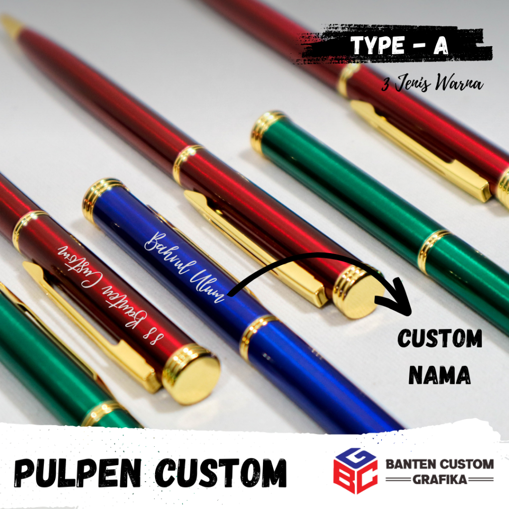 Jual Pulpen FREE Grafir Nama Ballpoint Custom Nama Pen Metal Pulpen ...