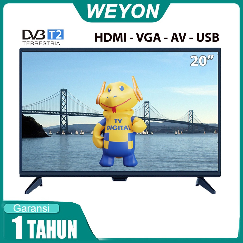 Jual WEYON LED TV DIGITAL 20 INCH 20INCH FULL LAYAR DIGITAL GARANSI ...