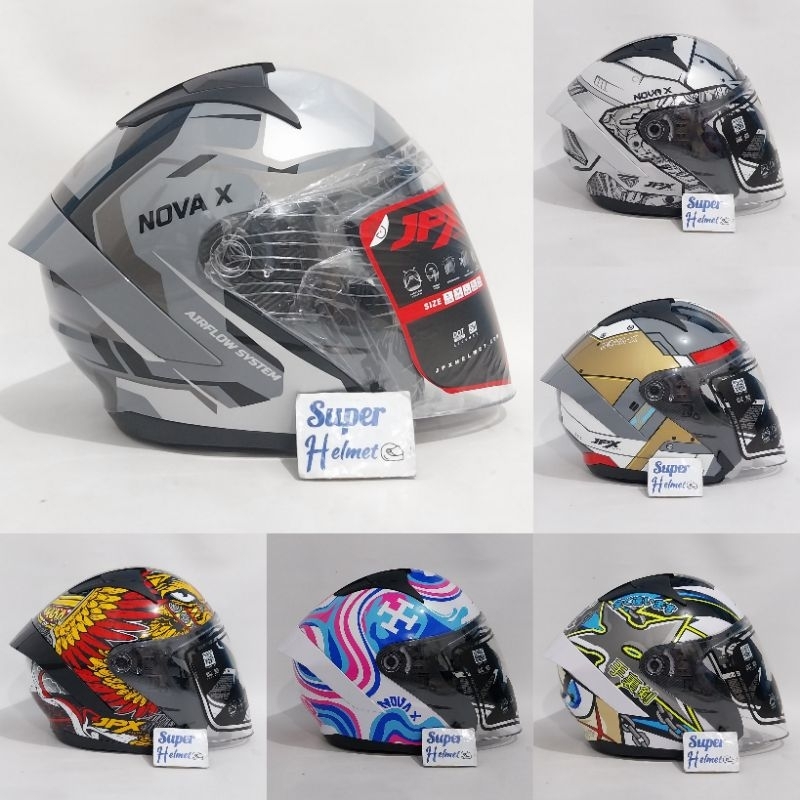 Jual helm JPX Half Face NOVA X Motif N1 / N2 / N3 / N4 / N5 / N6 ...